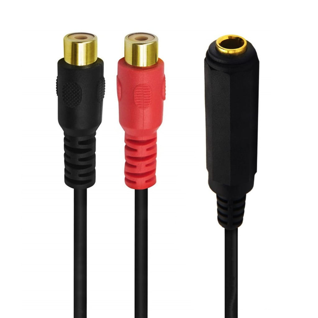 Bottone 1/4 Female to 2RCA Famale Adapter Cable Audio Cable Extension ...