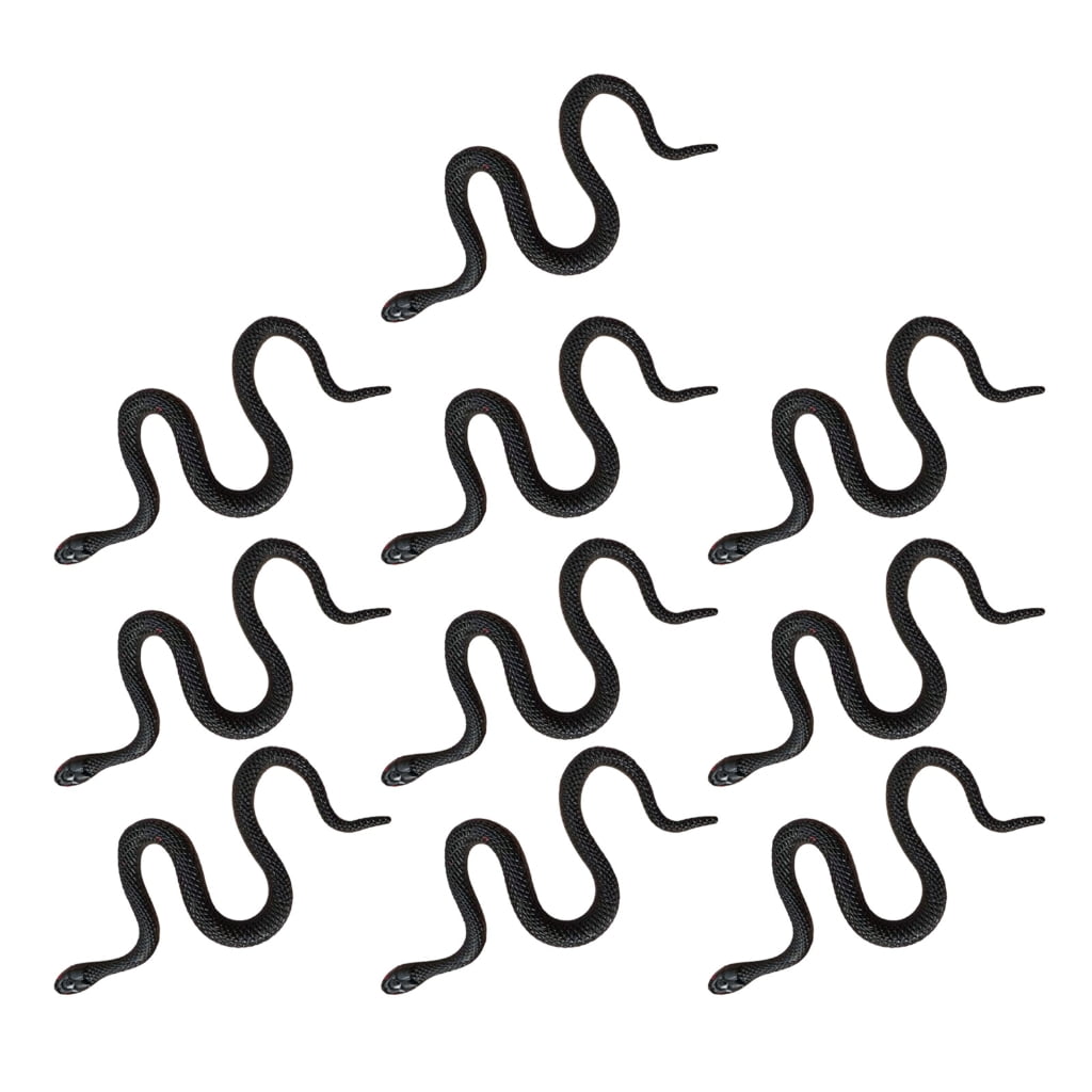 Bottone 10PCS Snake Prank Toy Flexible Realistic Snake Figurine Prank ...