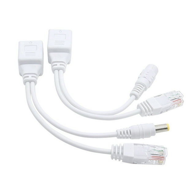 Bottone 2Pcs Universal RJ45 PoE Adapter Cable Wire Direct Passive POE ...