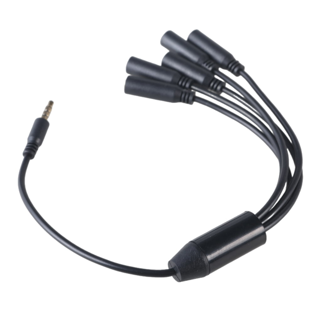 Bottone 3.5mm AUX Cable 1 to 3/4/5/6 Extension Line 4-Section 3.5mm ...