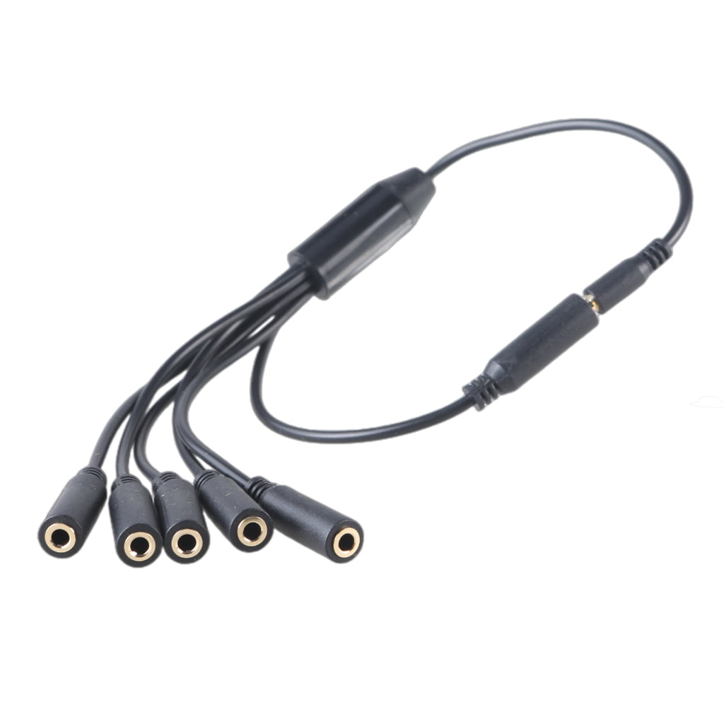 Bottone 3.5mm AUX Cable 1 to 3/4/5/6 Extension Line 4-Section 3.5mm ...