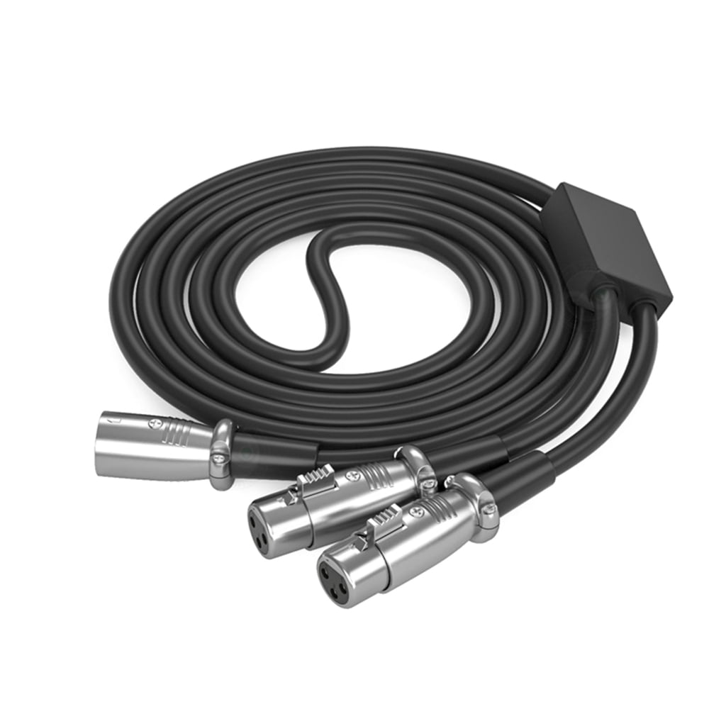 Bottone 3Pin Male to Double Female Plug Y Splitters Adapters Cable Wire ...