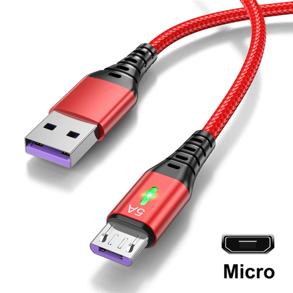 Bottone 5A USB Fast Charging Data Cable with LED Indicator USB-A to ...