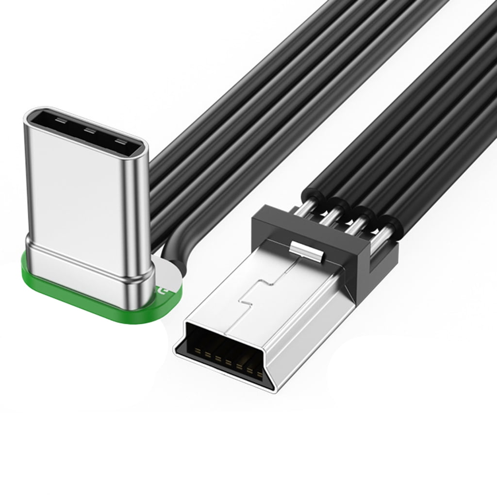 Bottone 90 Degree Type C To USB Flat Silicone Cable With Angled Ends ...
