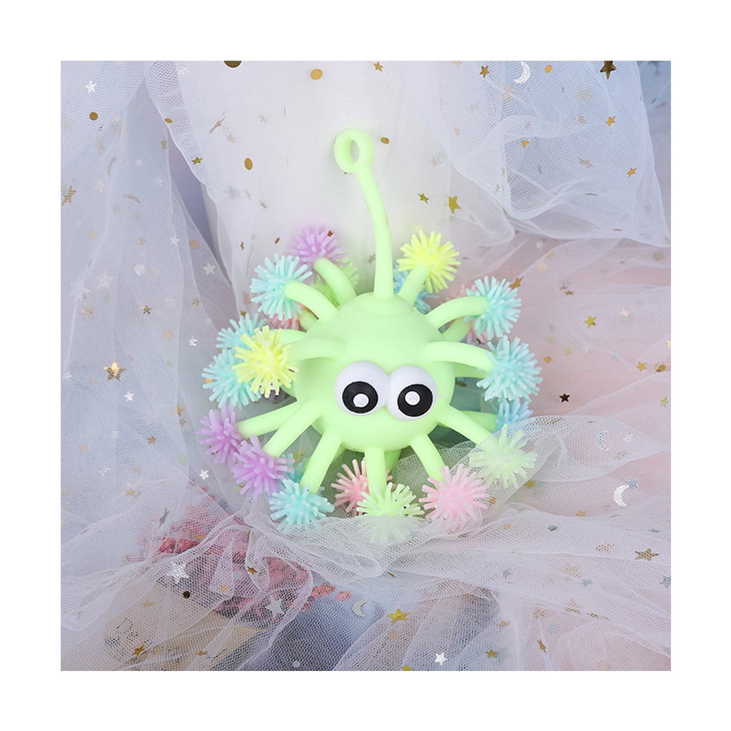 Bottone Anti-stress Cute Bulging Eye Hedgehog Squeeze Luminous Puffer ...