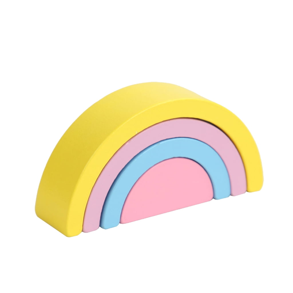 Bottone Arched Bridge Stacker Toy Stacking Sensory Rainbow Block ...