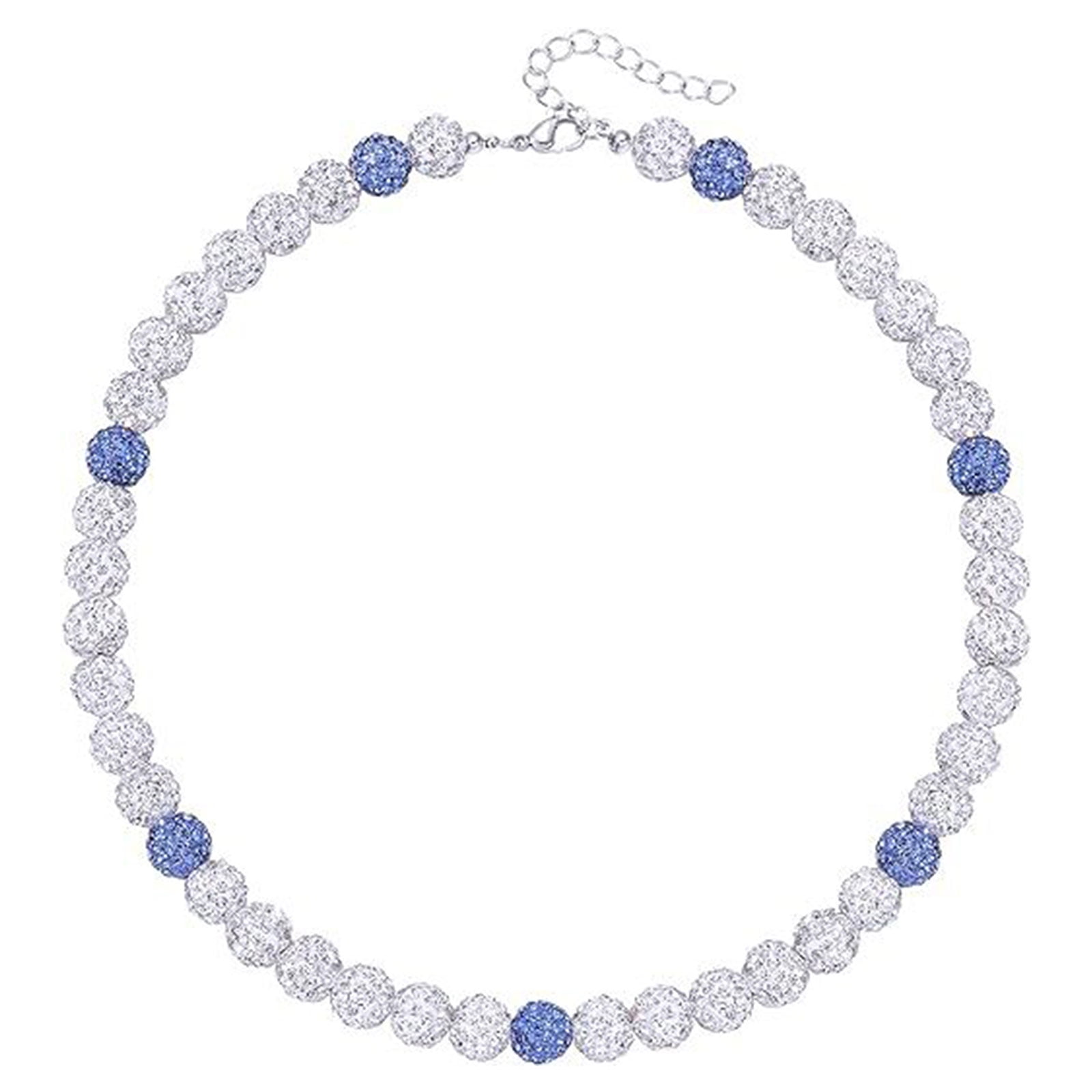 Bottone Athletic Baseball Necklace Rhinestones Disco Ball Clavicle ...