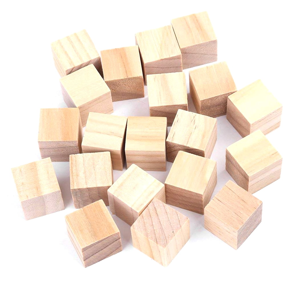 Bottone Building Blocks Set of 20pcs Original Unfinished Cube Block ...