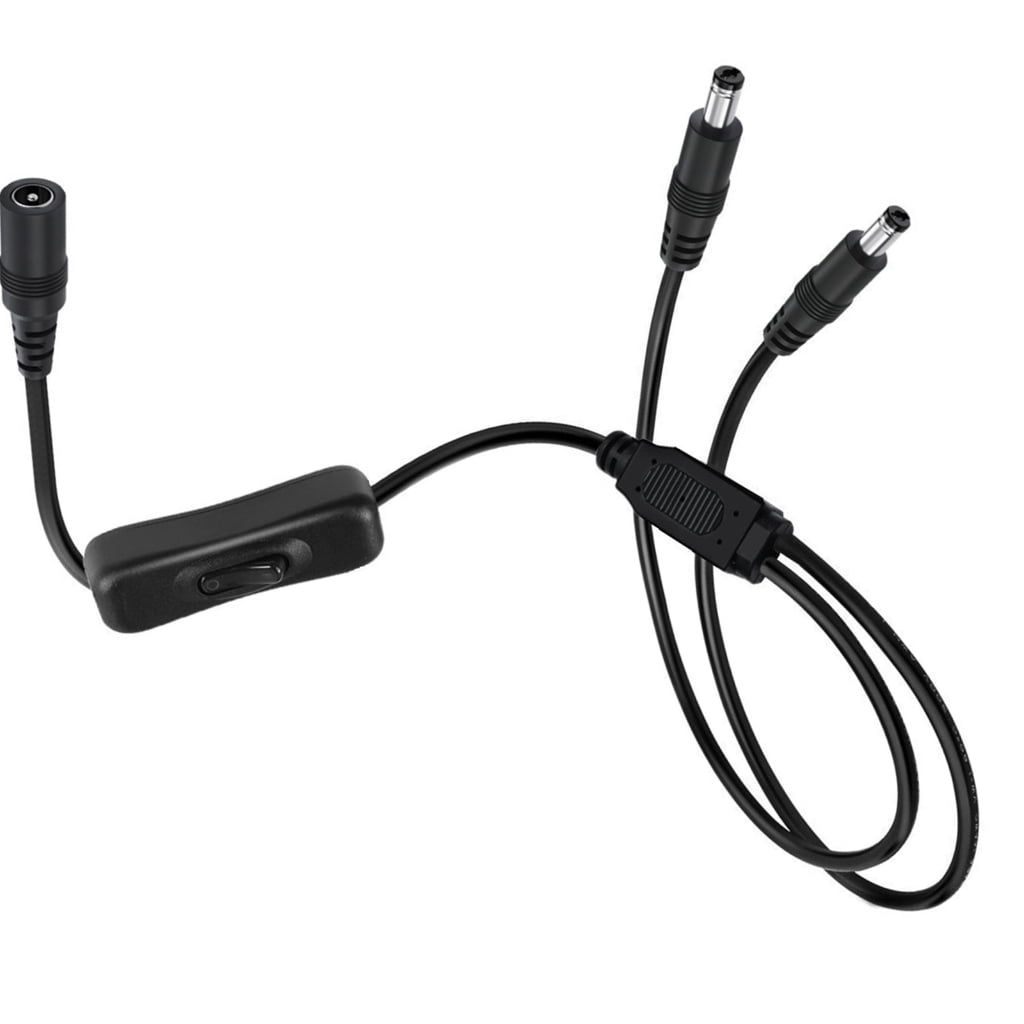 Bottone DC5521/5525 to Double DC5521/5525 Splitter Cord 1xFemale to ...