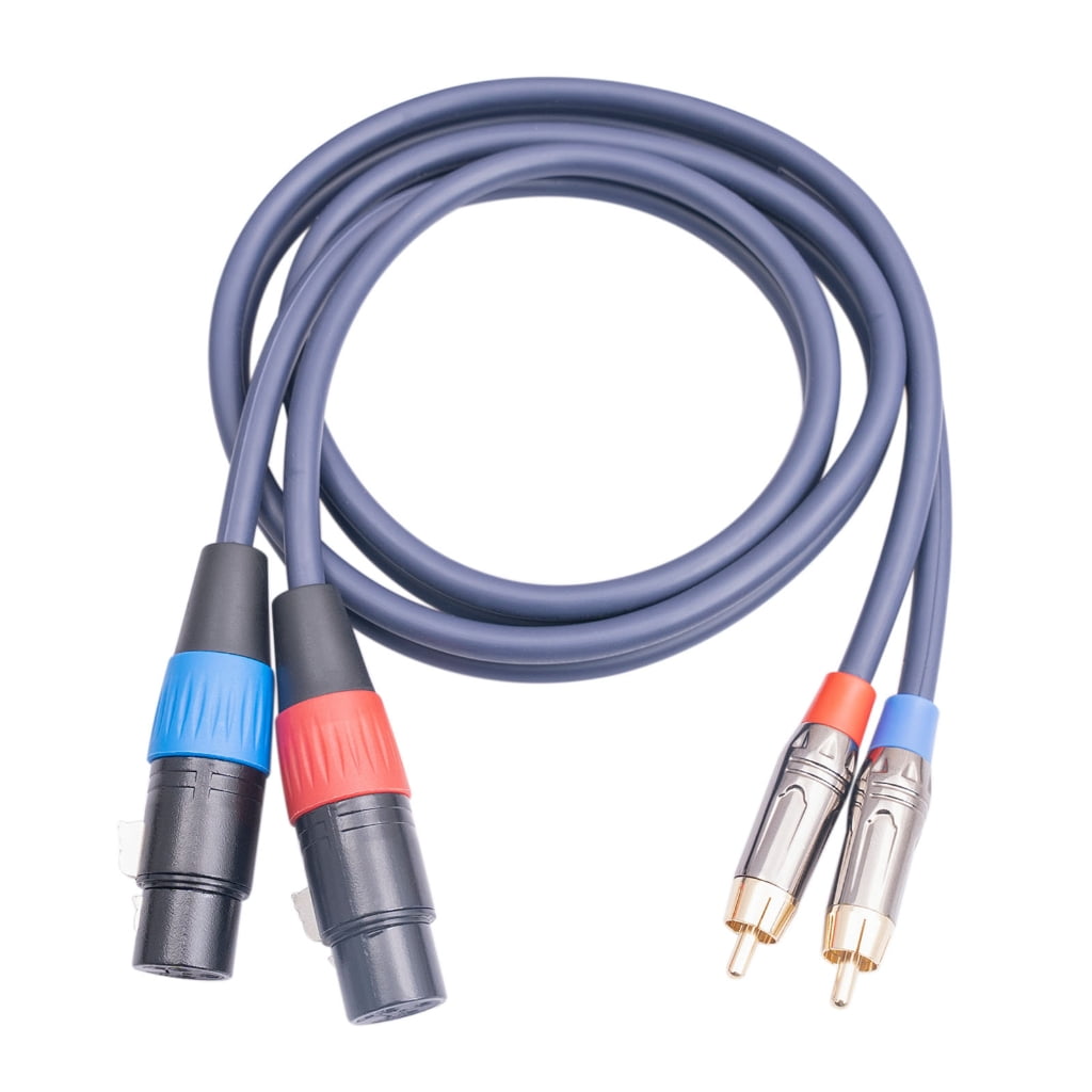 Bottone Double Female 2XLR to RCA Male Cable Heavy Duty 2XLR Female to ...