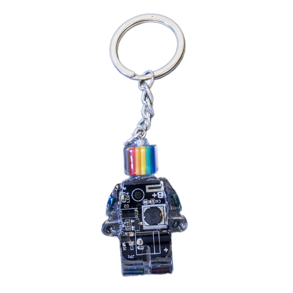 Bottone Electronic Robot Pendant Keychain Hip-Hop Punk Style Keyrings ...