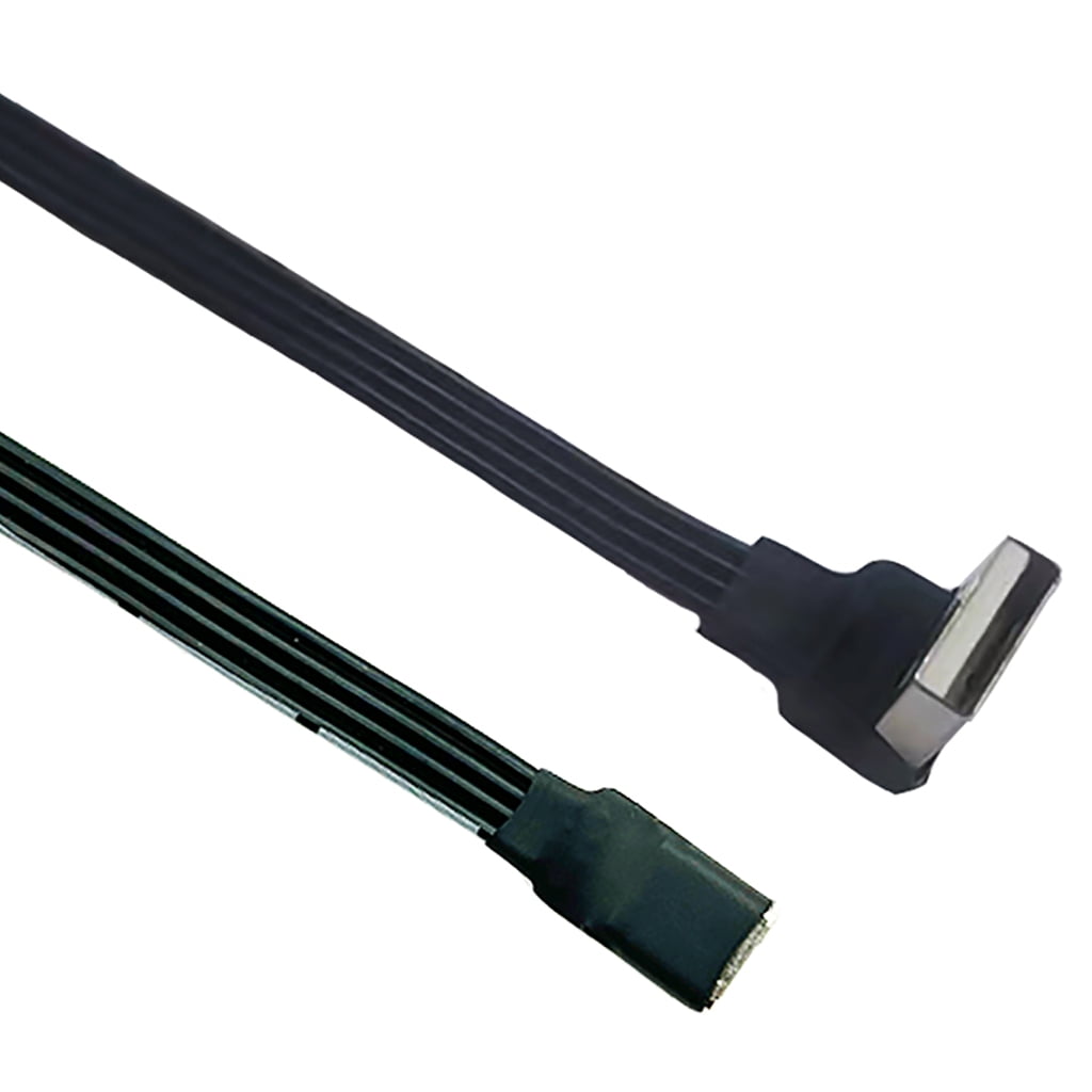 Bottone Flexible Flat Silicone USB to Type C Charging Cable, 90Degree ...