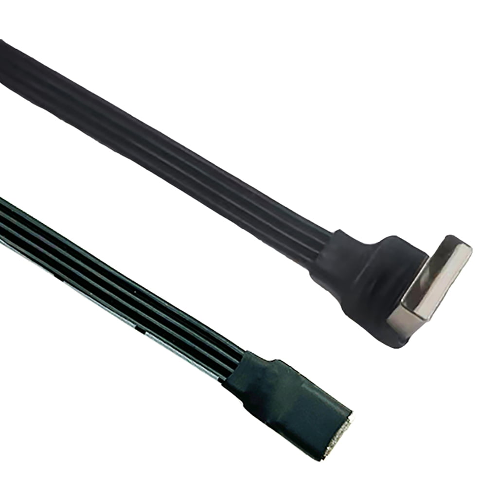 Bottone Flexible Flat Silicone USB to Type C Charging Cable, 90Degree ...