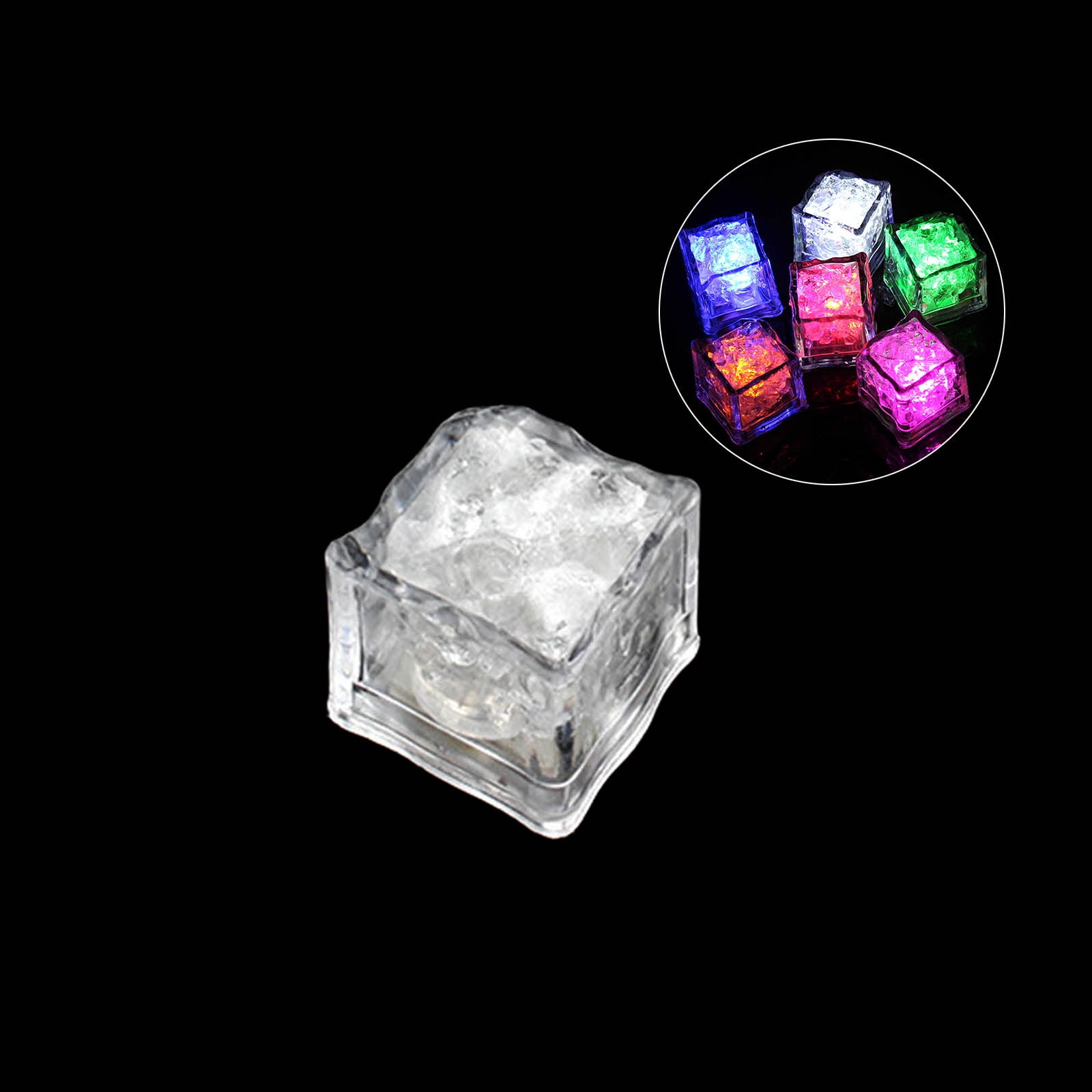 Bottone Glowing Ice Cube Lighting LED Transparent Ice Cube for Drink ...