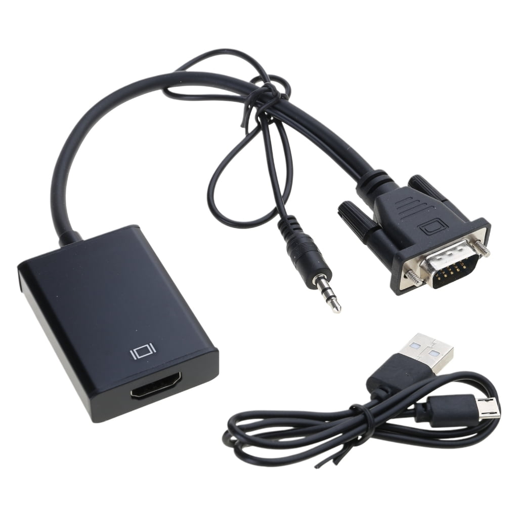 Bottone HDMIcompatible Female to VGA Male Converters 3.5mm Cable ...