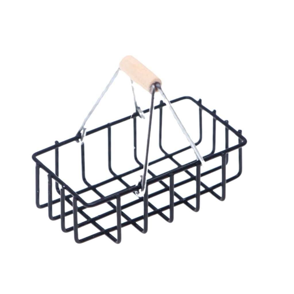 Bottone Handcraft Miniature Basket Metal Fruit Basket for Dollhouses ...