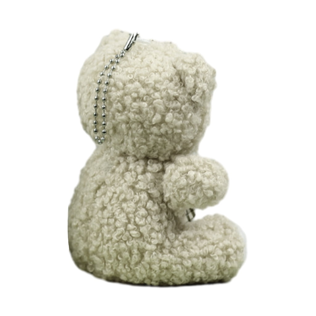 Bottone Lovely Fluff Stuffed Keychain Handmade Bowknot Plush Bear ...