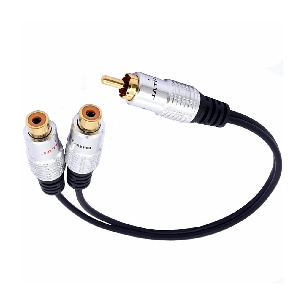 Bottone Professional Y Splitter Cord Adapter Cable 1 Male to 2 Stereo ...