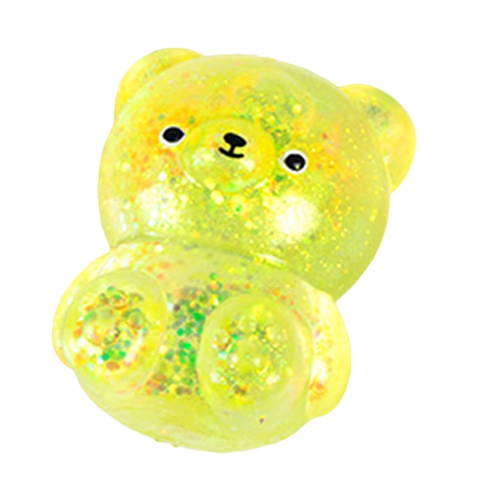 Bottone Kids Glittering Powder Bear Decompress Toy Squeeze Anxiety Toy ...