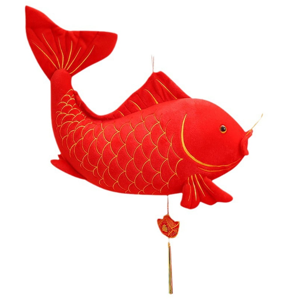 Bottone Stuffed An1ma1 Walltoy Wall Mount Plush Toy,Redness Carp Fish ...