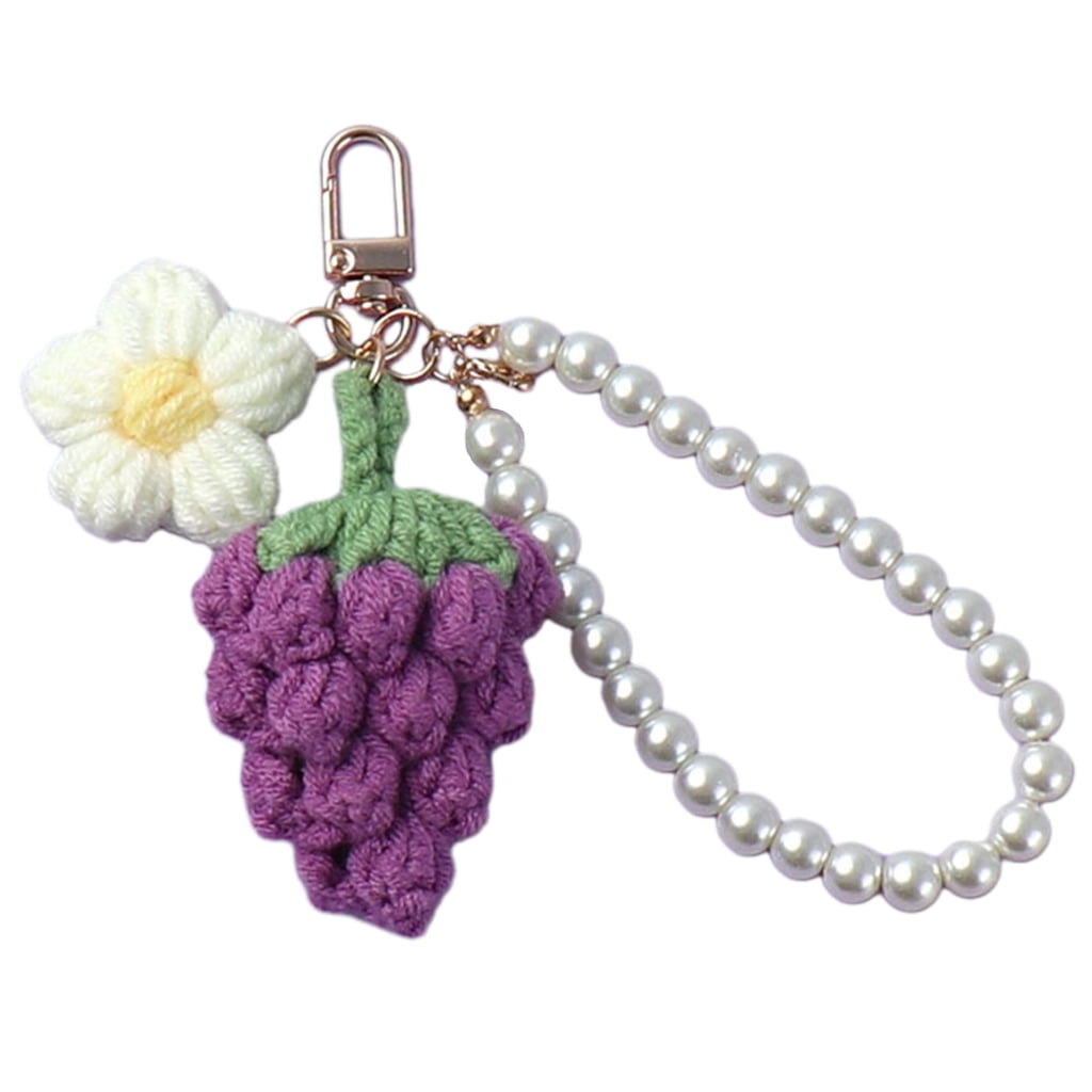 Bottone Stylish Beaded Rings Pendant Keychain with Handcrafted Wool ...