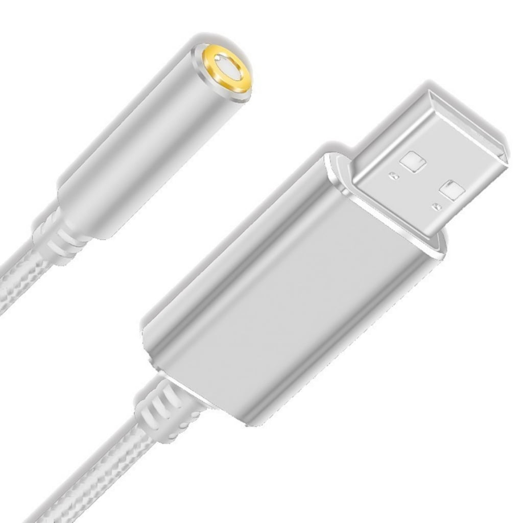 Bottone USB Sound Adapter External Stereos Sound Card with 3.5mm ...