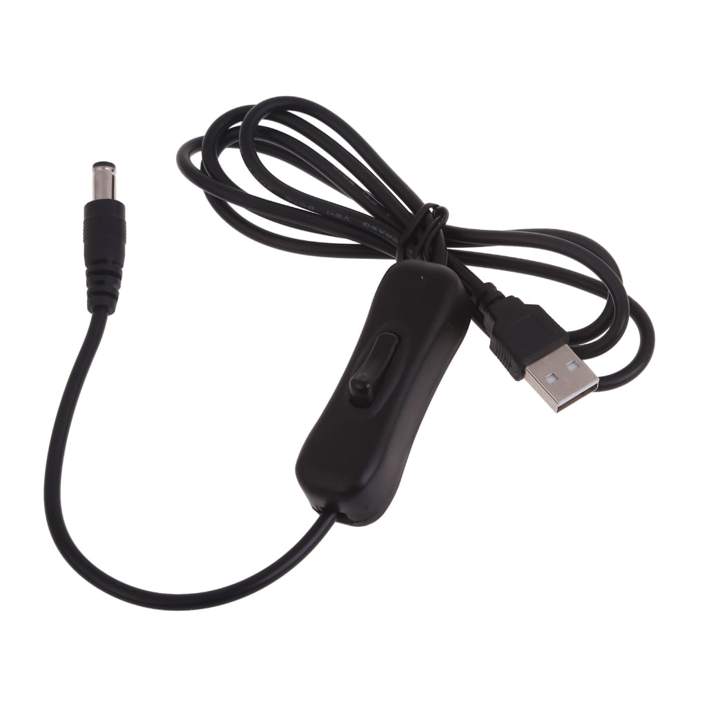 Bottone USB to 5.5x2.1mm Power Cable USB Male to 5.5x2.1mm Male DC5V ...