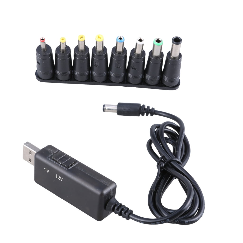 Bottone USB to D-- Power Cable USB to 8PCS D--Jack Charging Adapter Cord DC5V to 12V 9V Led ...