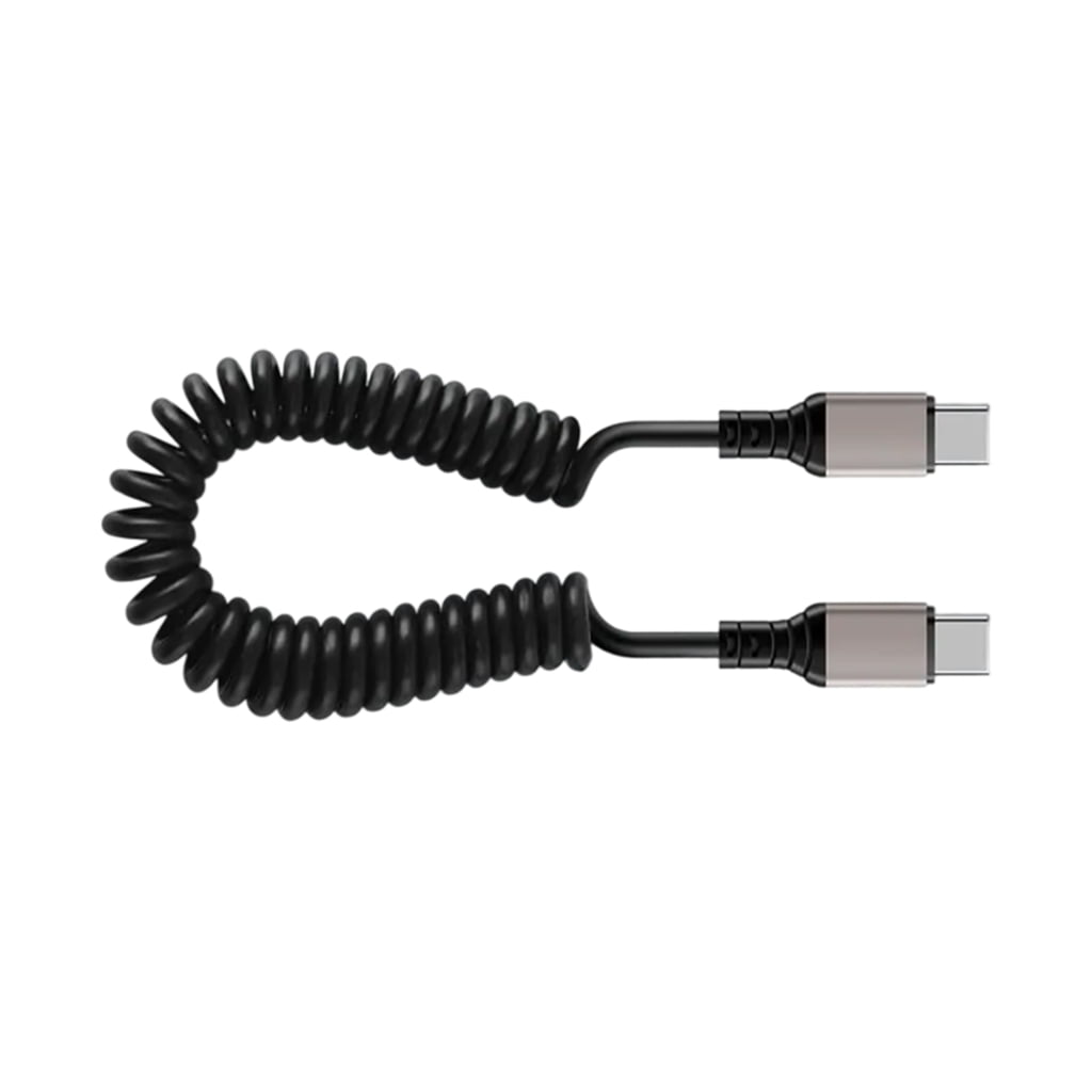 Bottone USB to Type C Charger Wire Line USB to USB C Spring Coiled ...