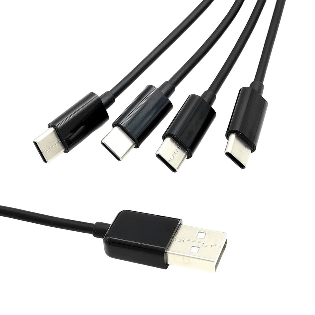 Bottone USB to Type C Charging Cable Cord Male to 4 Male Connector Wire ...