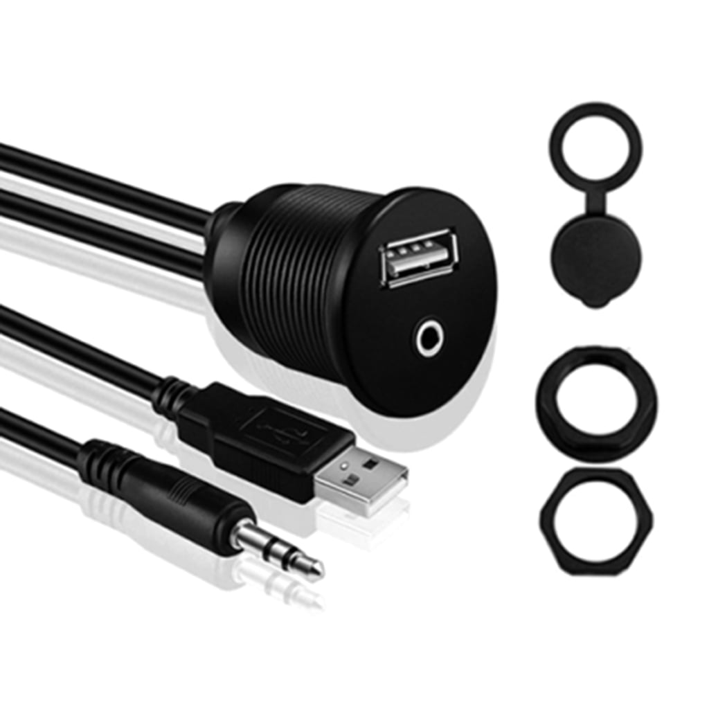 Bottone Universal USB and 3.5mm Audio Extension Cable for Vehicles High ...