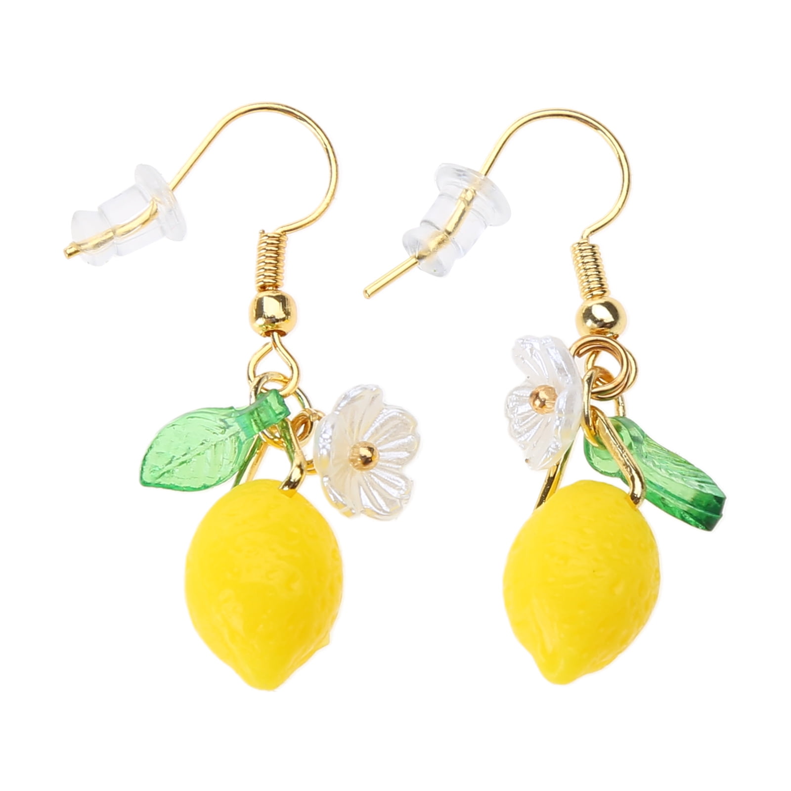 Bottone Vibrant Yellow Lemon Earrings Adornment Delicate Citrus themed ...