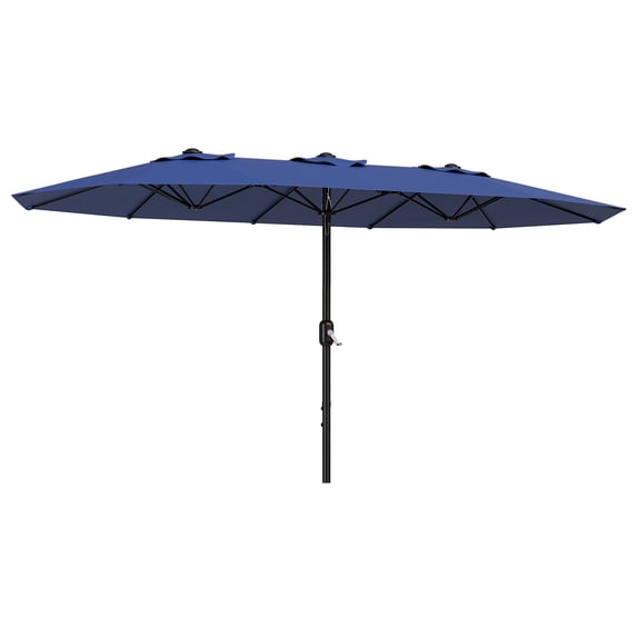 BouPower 13FT Double‑Sided Rectangular Patio Umbrella, Heavy Duty 8 ...