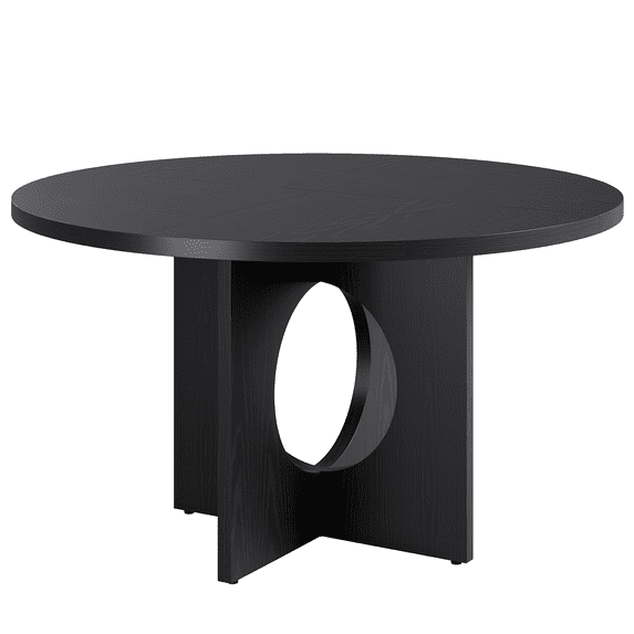 BouPower 47" Round Dining Table for 4-6,Wood Kitchen Table with Sturdy ...