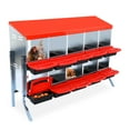 BouPower Chicken Nesting Box - 10 Compartment Metal Wall Mount Poultry ...