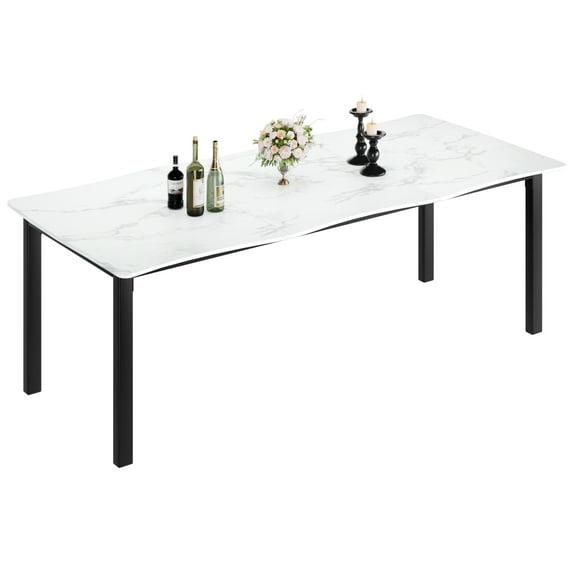 BouPower Dining Table for 6 to 8,Wood Rectangular Dinner Table ...