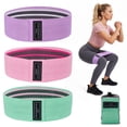 BouPower Fabric Resistance Bands Set of 6 Pack, Non Slip Booty Bands ...
