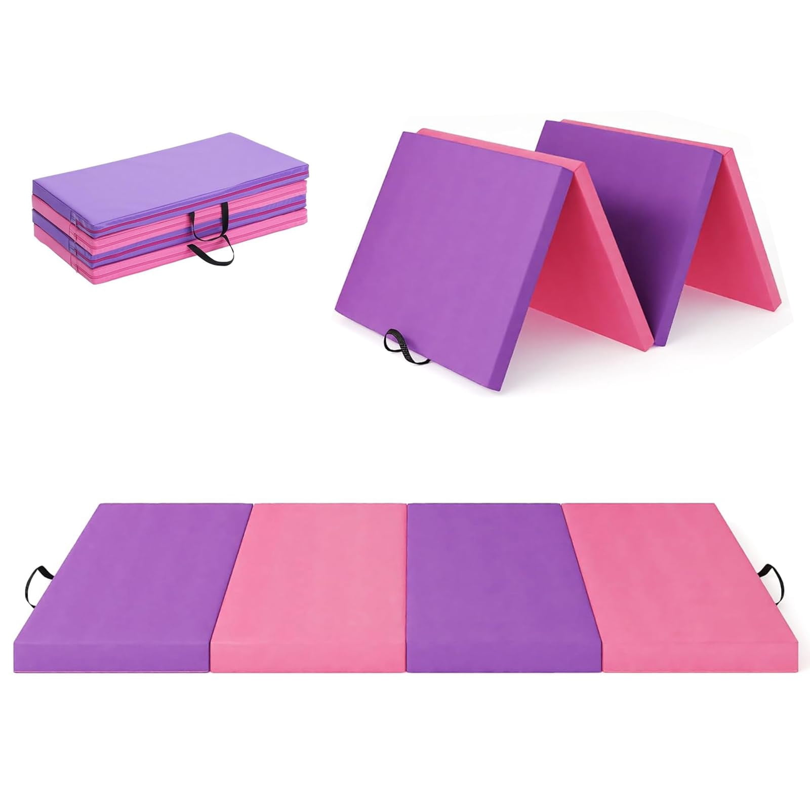 BouPower Folding Gymnastics Mat for Kids and Adults,Exercise Tumbling ...