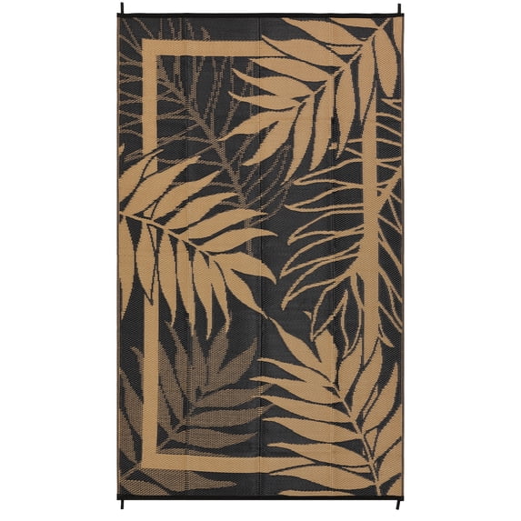 BouPower Modern Waterproof Reversible Area Rug Foldable Plastic Straw ...
