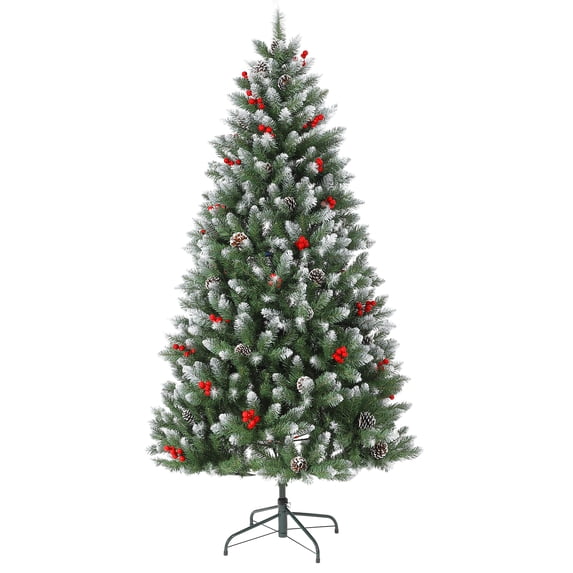 BouPower Pre-lit Spruce Artificial Christmas Pine Tree,Prelighted ...