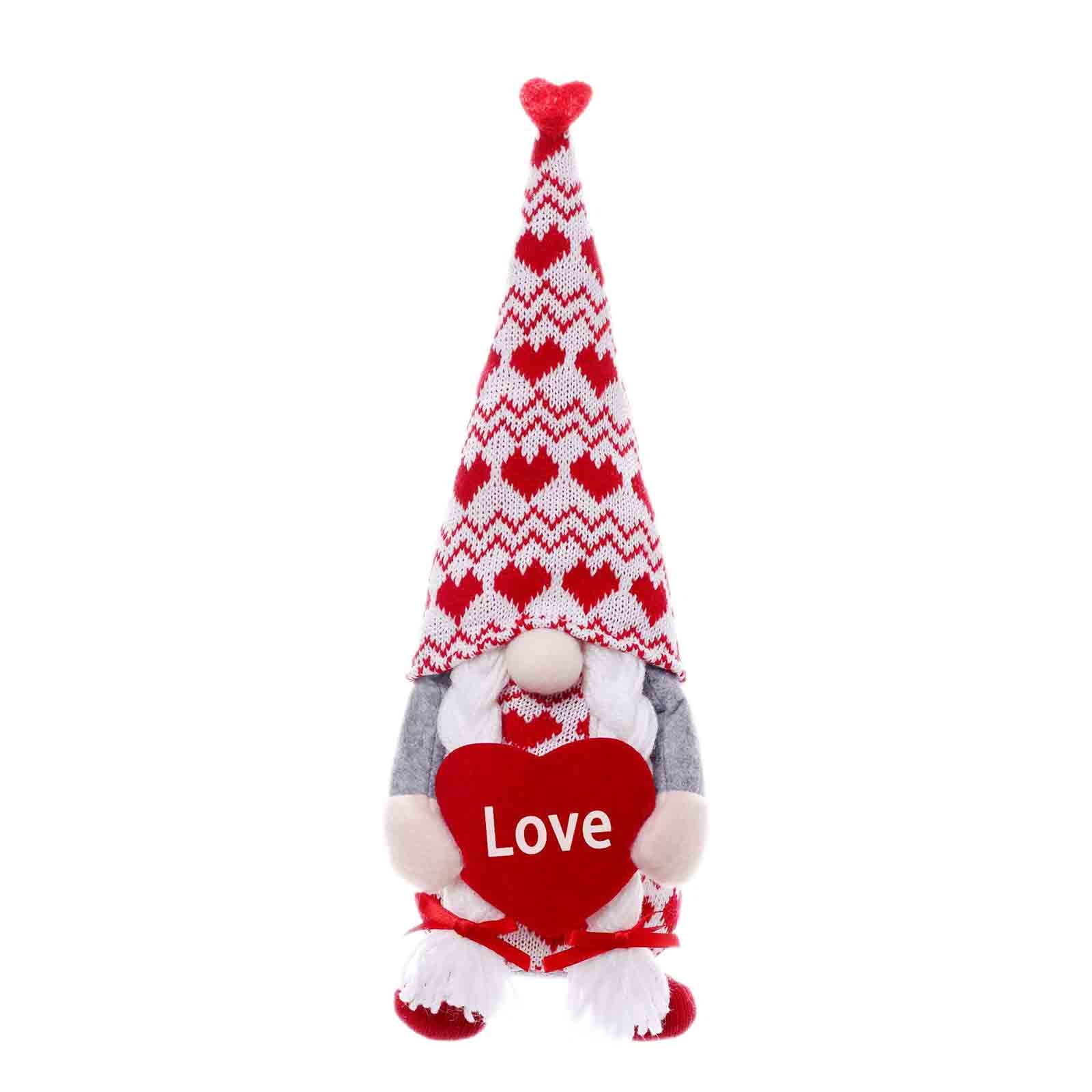 Bouanq 1PC Valentines Day Gnome Plush Decorations -Mr and Mrs Handmake ...