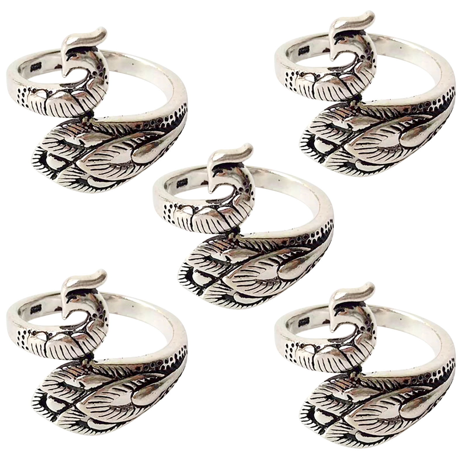 Bouanq Adjustable Knitting Crochet Loop Rings Knitting Accessories Open Finger Rings Adjustable ...