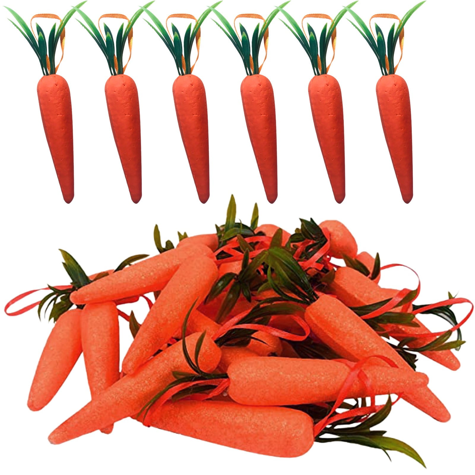 Bouanq Easter Decorations 6 Inch Easter Carrot Hanging Ornaments ...