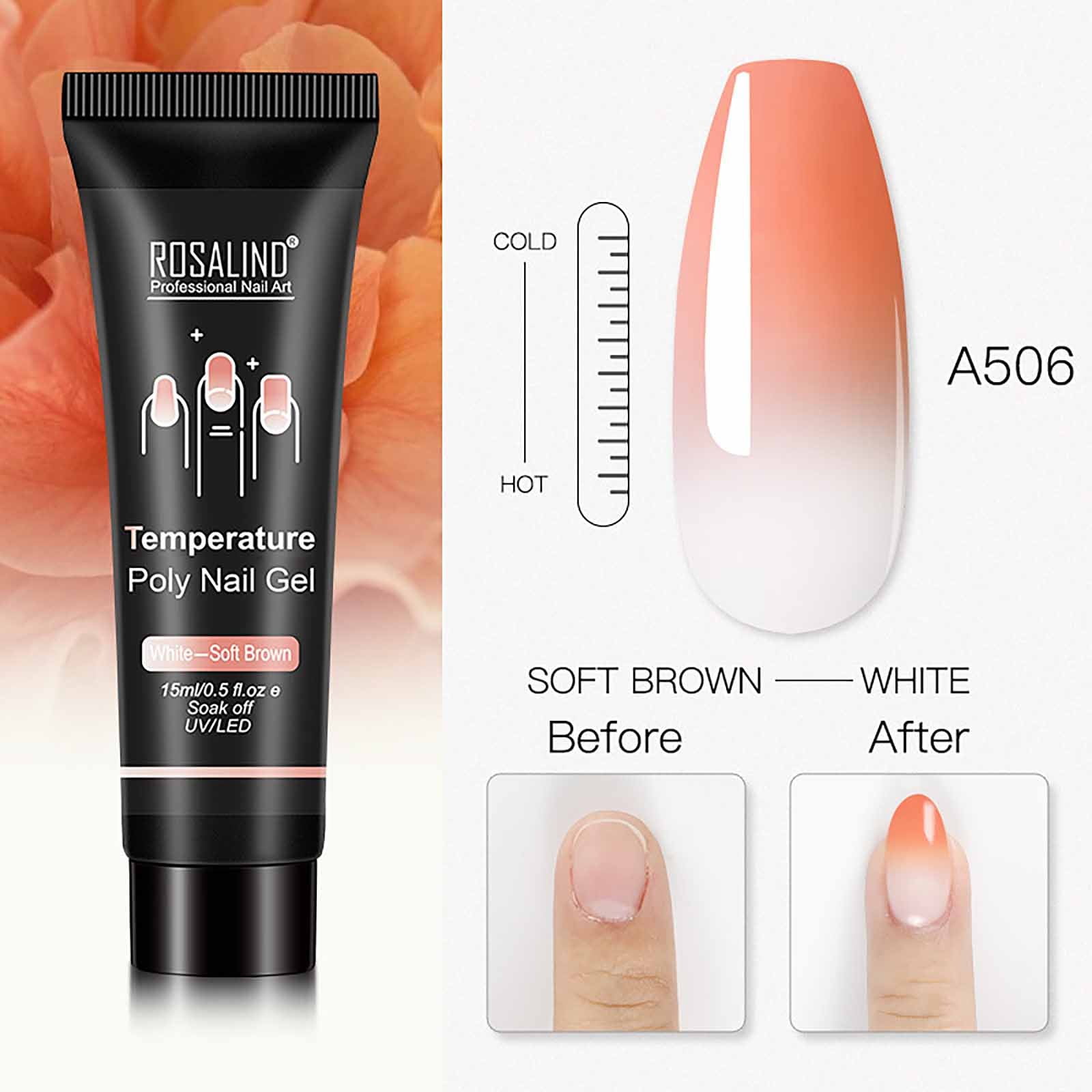 Bouanq Fake Nails Quick temperature changing nail polish adhesive ...