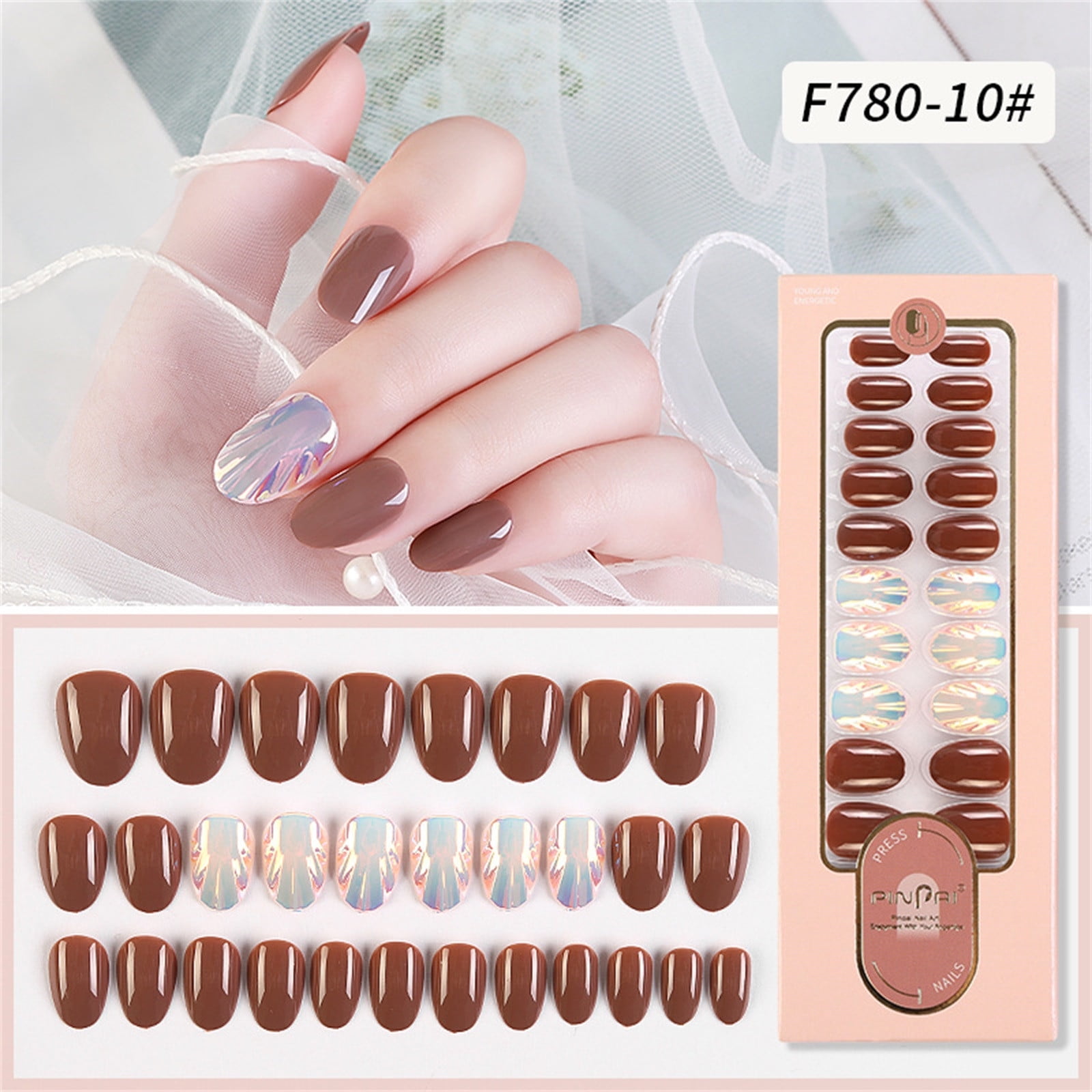Bouanq Fake Nails The New Wearable Nail Long Tip-shaped Detachable ...