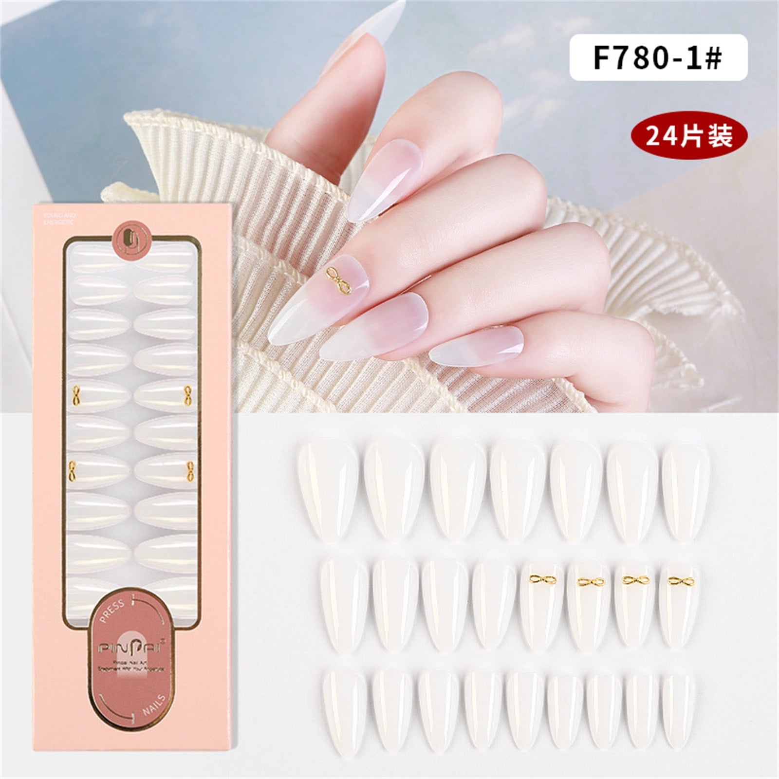 Bouanq Fake Nails The New Wearable Nail Long Tip-shaped Detachable ...