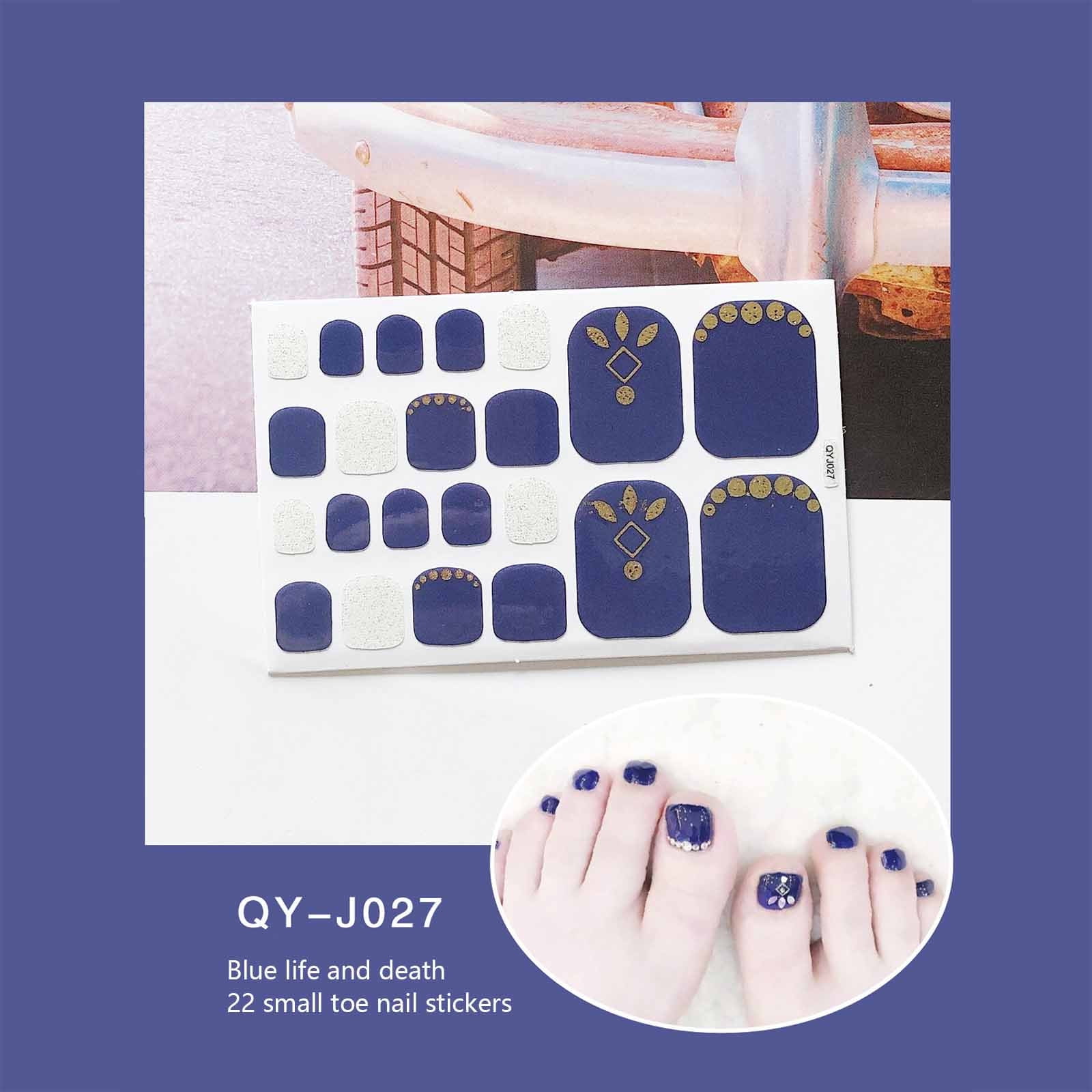 Bouanq Fake Nails Toe Nail Stickers Toe Nail Stickers Bronzing ...