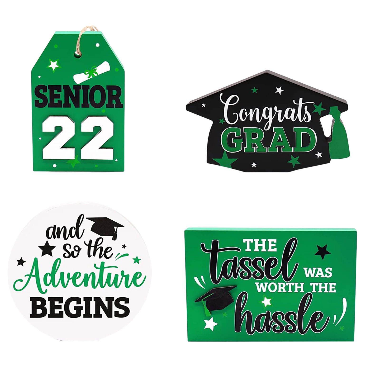 Bouanq Graduation Party Decorations 2022 Table Sign 4PCS Centerpieces ...