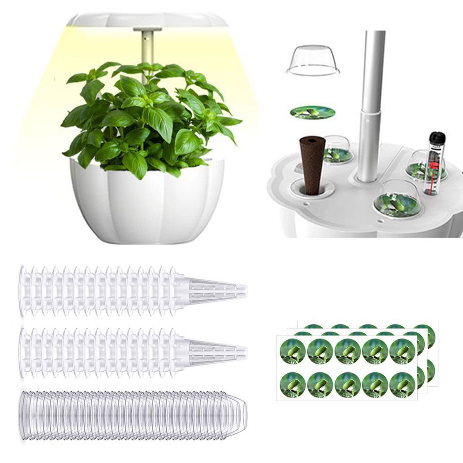 Bouanq Green Hydroponic Garden Kit, Seed Pods, Sponges, Baskets ...