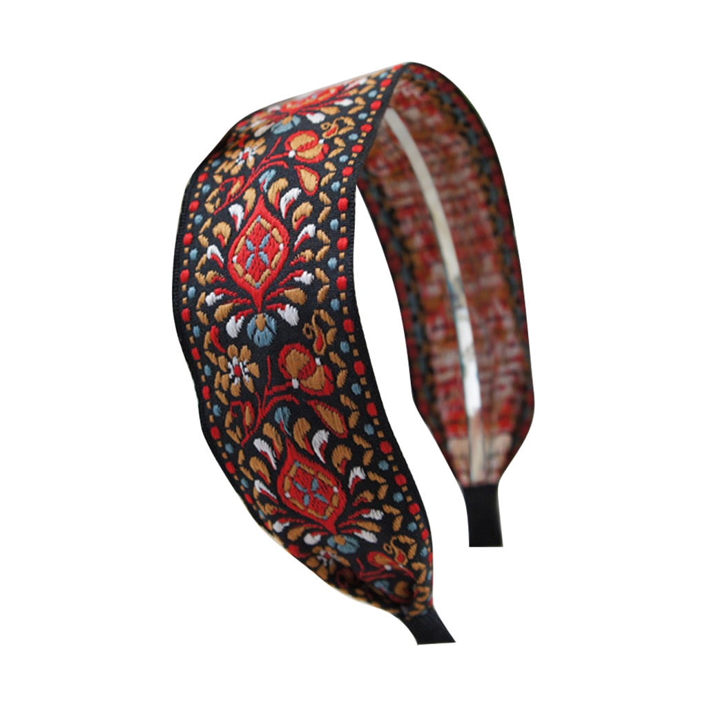 Bouanq Hair Clips Headbands for Women Fashion Embroidery Hairband Women ...